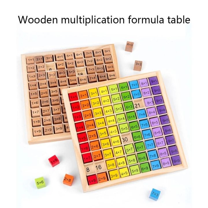 Montessori Educational Wooden Toys Kids 99 Multiplication Table Math ...