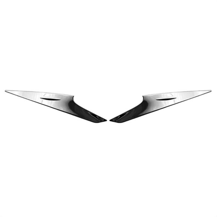 Car ABS Headlight Garnish Strip Chrome Front Headlight Lamp Cover ...