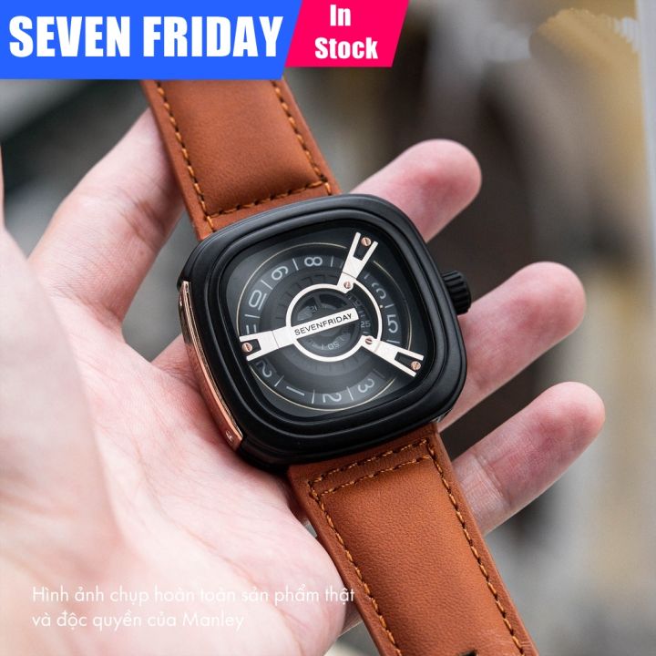 Seven Friday Big Dial Leather Belt Trend Fashion Analog Student Watch ...