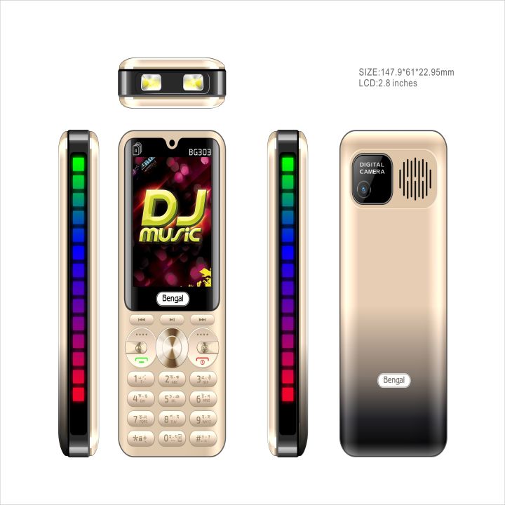 Bengal BG303 DJ QUAD SIM Feature Button Mobile Phone | Daraz.com.bd