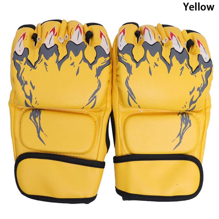 Sparring Grappling Training Boxing Gloves Punch Ultimate Mitts Leather ...