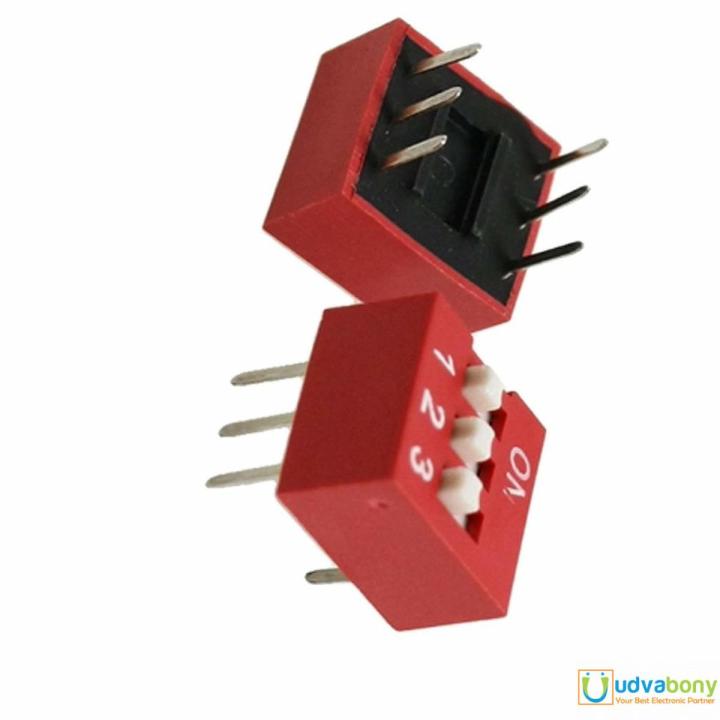 2Pcs- DIP 3 Position DIP Switches 3 Position 2.54mm Pitch Horizontal ...