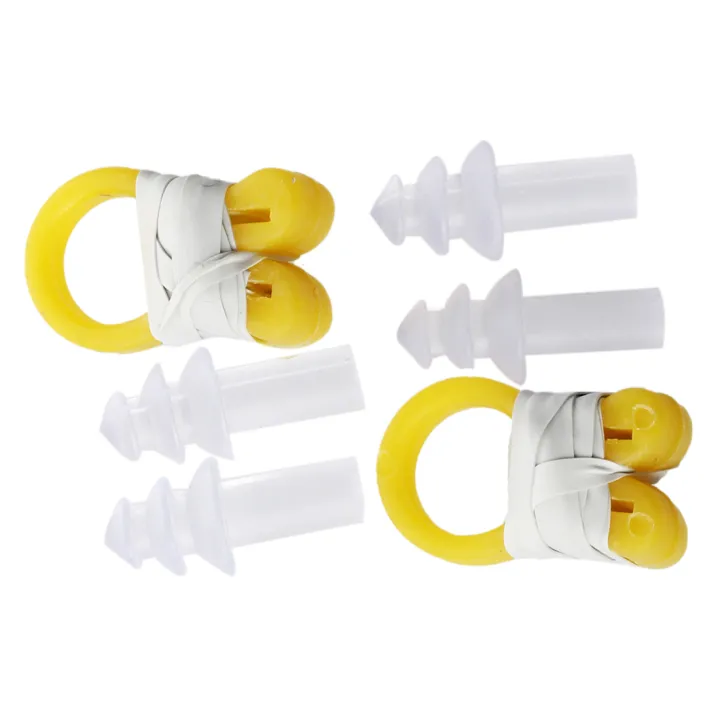 2 x Swimming Swim Diving Soft Nose Clip Ear Plug Earplug Set | Daraz.com.bd