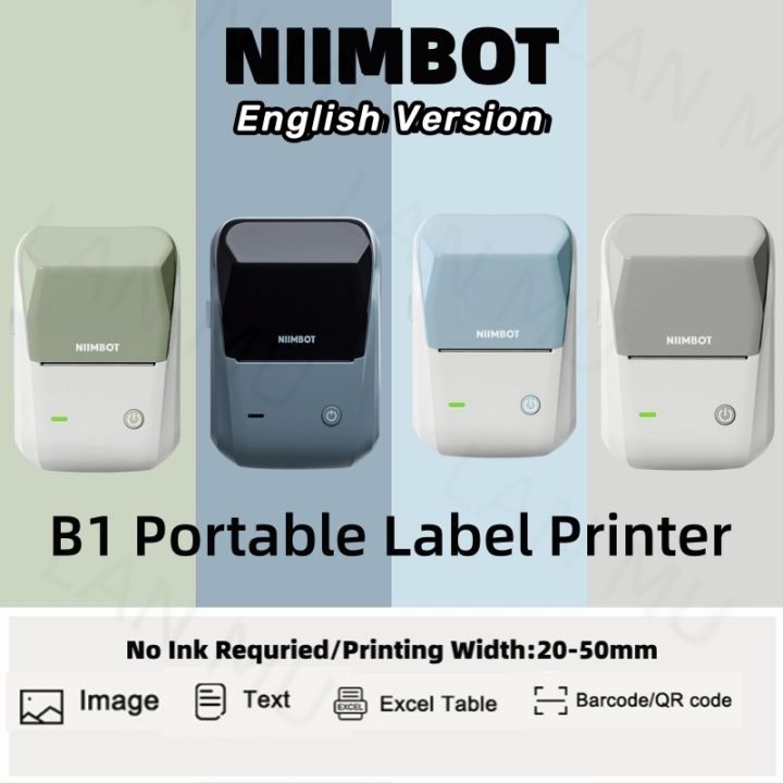 NIIMBOT B1 Mini Portable Thermal Label Maker Sticker Printer Self-Adhesive Labeler Pocket ...