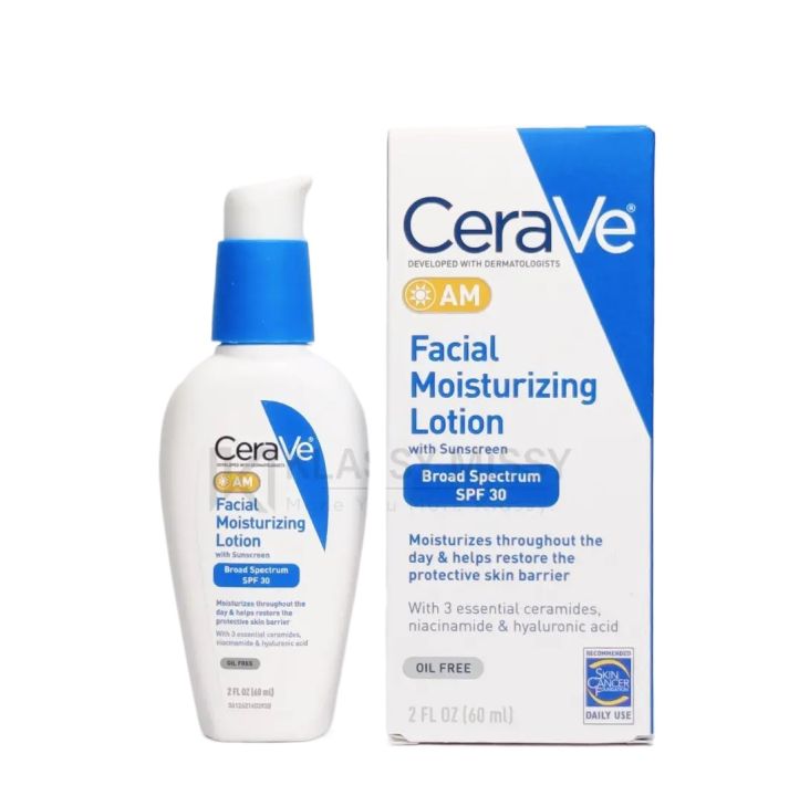CeraVe AM Moisturizing Face Lotion with SPF 30 Sun Protection for ...