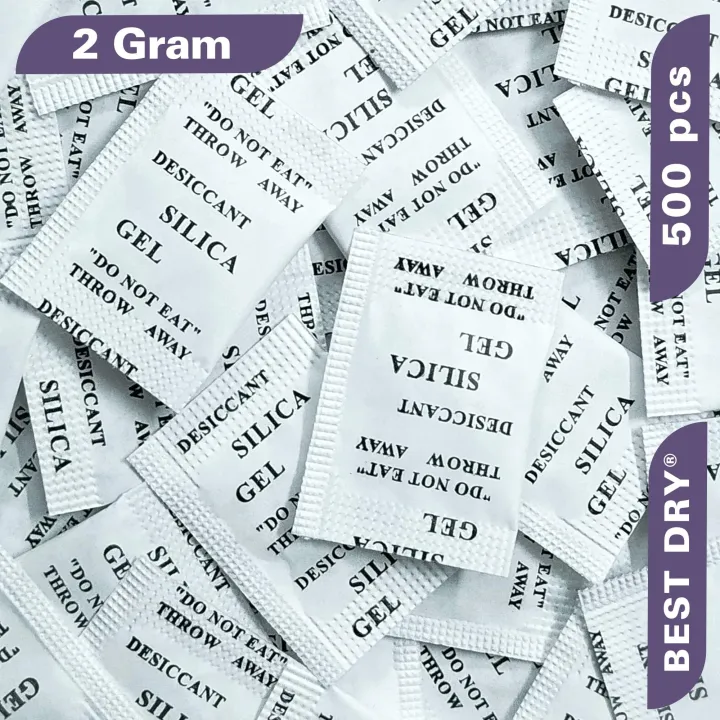 2 gram 500 packets Silica Gel Desiccant White Color up to 40% moisture ...
