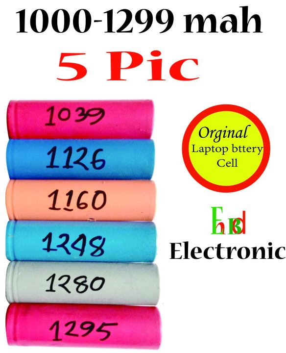 1000-1299 mAh 5 Pic Lithium ion battery . Rechargeable old laptop battery cell. Easy to Use ...