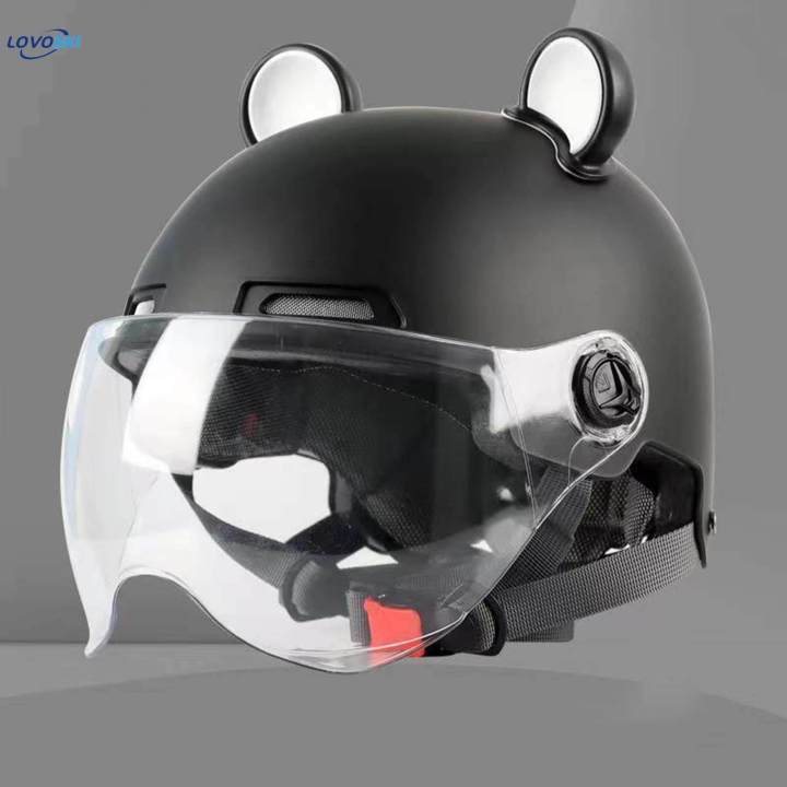 Open Face Moped Novelty Accessory for Street Autobicycle Women Black ...