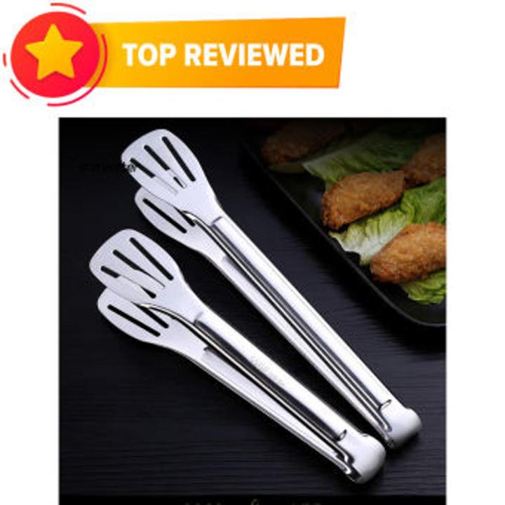 Kitchen Tongs Stainless Steel Food Clip - BBQ Tong | Daraz.com.bd