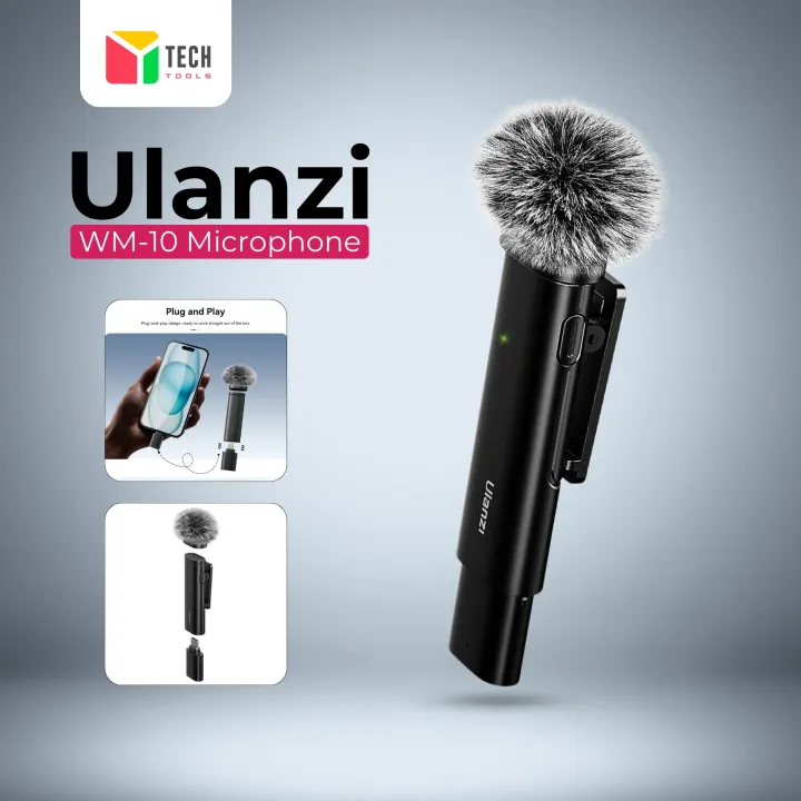 Ulanzi WM-10 Wireless Clip-on Microphone for Type-c Mobile | Daraz.com.bd