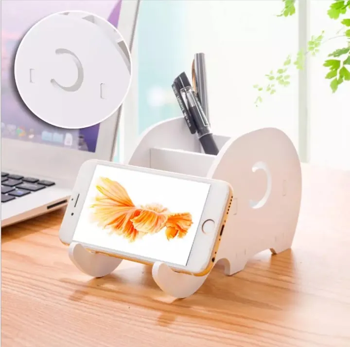 Wooden Mobile Stand – Elegant Rose Flower Laser-Cut Design | Premium ...