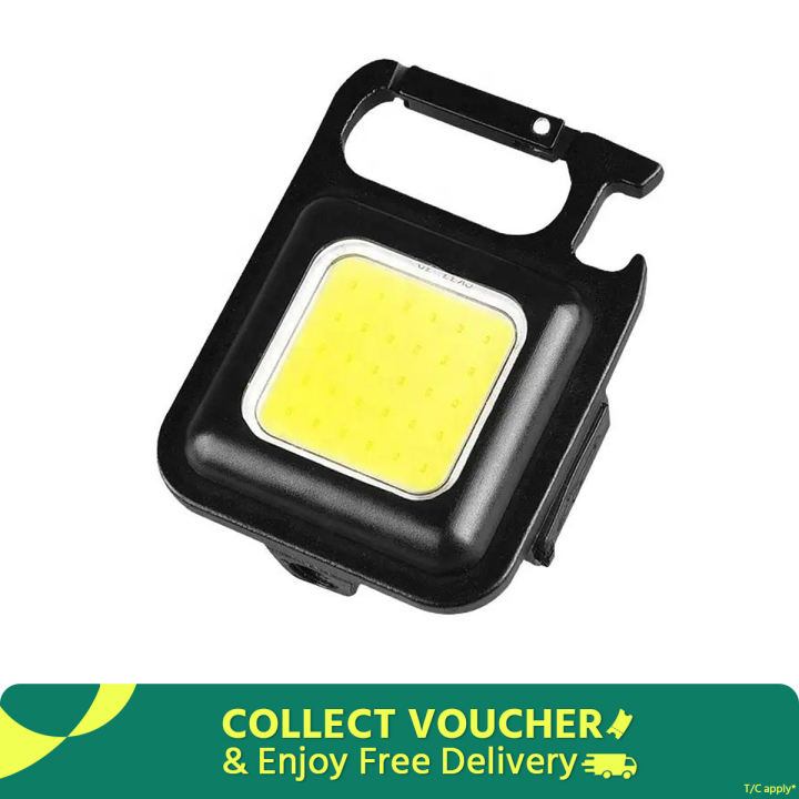 Eletorot COB Keychain Work Light, Pocket Small Mini Flashlight 800 LM Rechargeable Keyring Torch ...