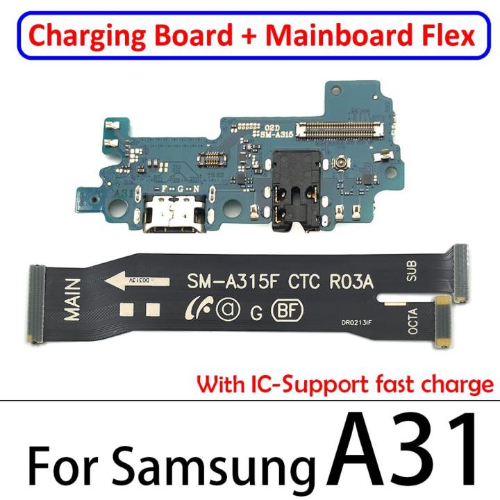 USB Charging Port Connector Board + Mainboard Flex For Samsung A10 A20 ...