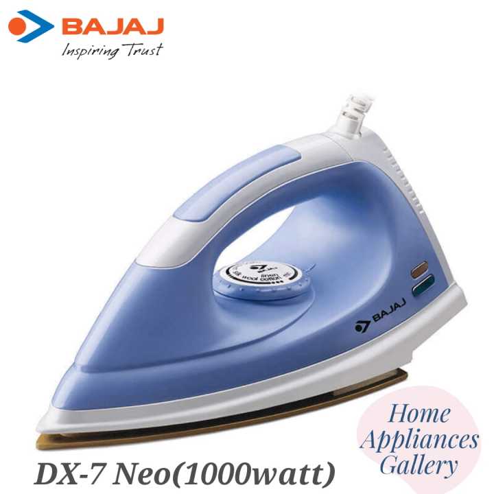 Bajaj DX 7 NEO Dry Iron (White/Levender) 1000 Watt | Daraz.com.bd