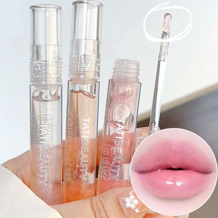 【Hot New Release】 Jelly Glitter Lip Gloss Moisturizing Colorless Watery ...