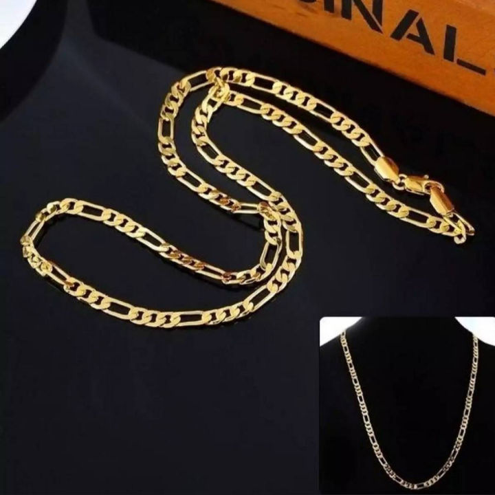 18k Gold Plated Men Chain 24 inch Necklace Jewelry | Daraz.com.bd