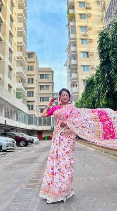 ASS New Stylish & Exclusive Saree Panjabi Combo Couple Set Matching Dresses for Man And Women ...