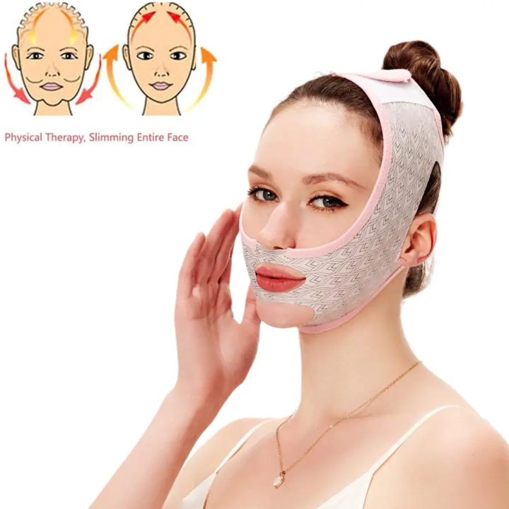 1pc Face Slimming Bandage Mask (Free Size) Face V Shaper V Line Cheek ...
