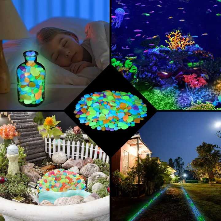25 Pieces Radium Stone Colorful Luminous Glowing Pebbles | Daraz.com.bd