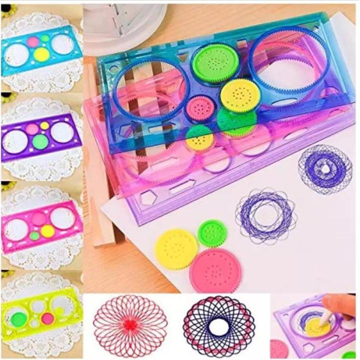 Art Classic" Spirograph Design Spiral Ruler/Design ruler/Drawing Box ...