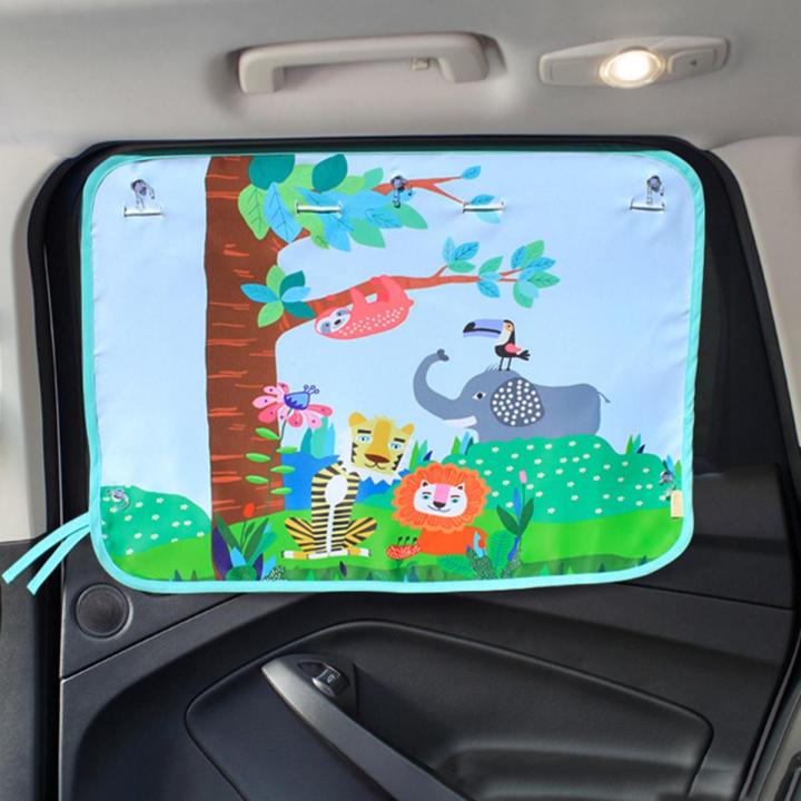 (New)Animal World Pattern Car Large Rear Window Sunscreen Insulation ...