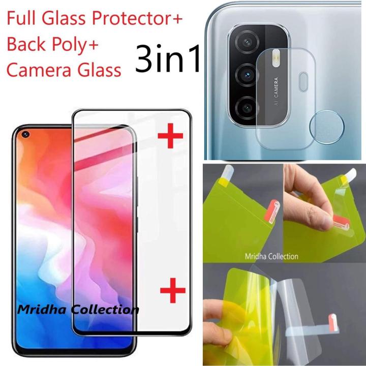 Oppo a32/oppo a33 (2020) এর জন্য 3 ইন 1 প্রটেক্টর কম্বো প্যাক (স্ক্রিন ...