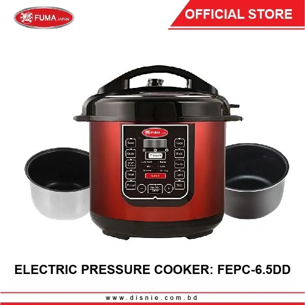 Fuma Japan FEPC- 6.5DD 2POTS Electric Multifunction Pressure Cooker 6 ...