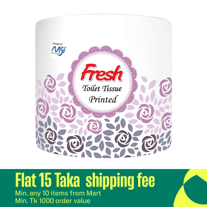Fresh Toilet Tissue Paper - Printed-12 Pack | Daraz.com.bd