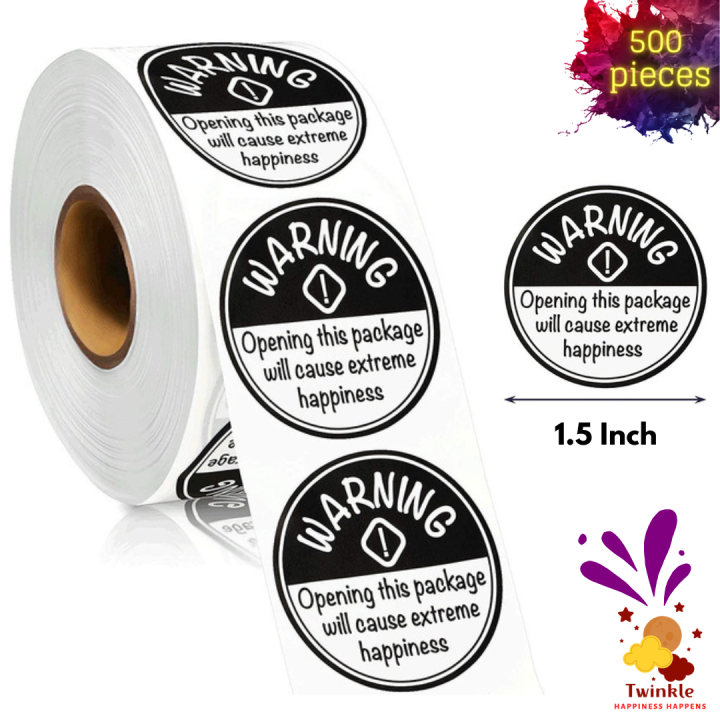 500 pieces 1 inch and 1.5 Inch Cute Message Thank You Order Stickers ...