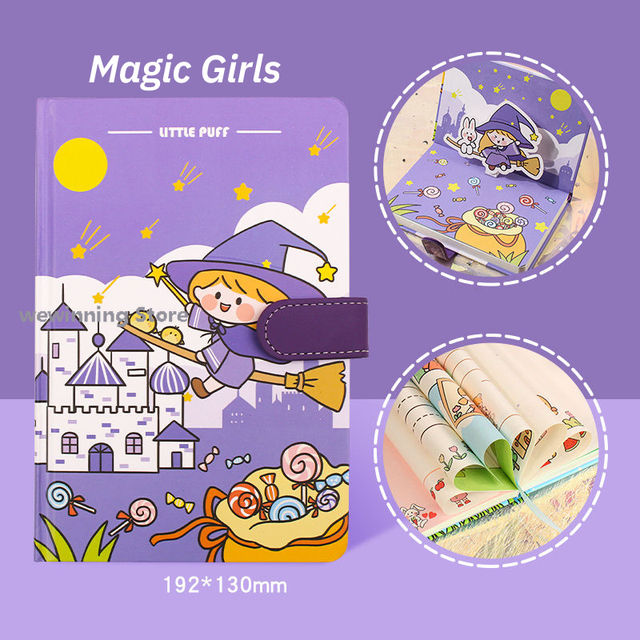 Kawaii Notebook Box Set Notepads Stationery Cute Purple Pink Diary ...