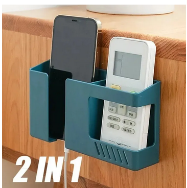 2-in-1 Wall-Mounted Phone & Remote Holder – Punch-Free Multifunctional ...