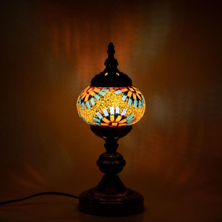 Multi-Color Glass Design Mosaic Turkish Table Lamp | Daraz.com.bd