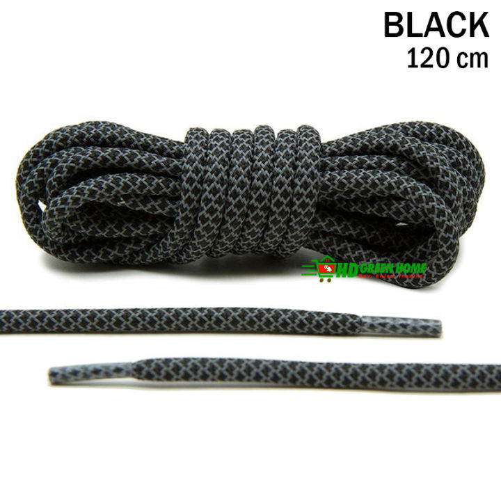 1 pair x 120cm Round Reflective Shoelace Reflective Safety Shoelaces ...