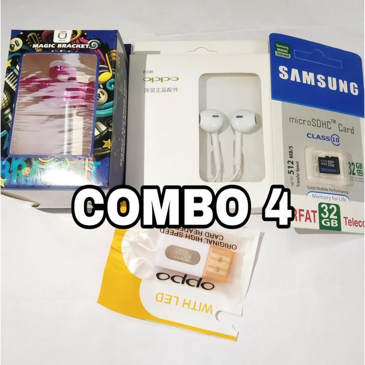 COMBO-4 = 32gb memory,Earphone,vip mobile stand,card reader | Daraz.com.bd