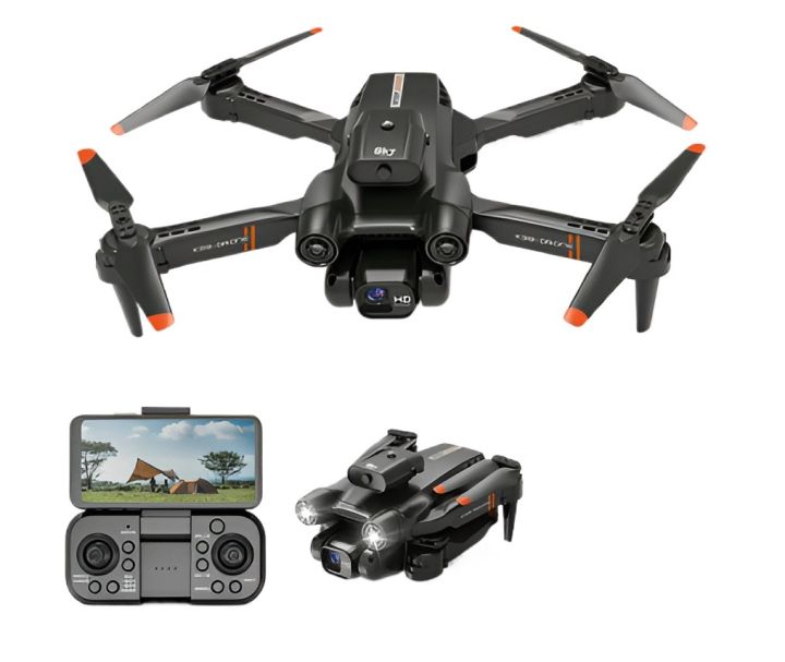 Aerial Drone 4K HD Dual Camera Quadcopter Drone with 2 Battery | Daraz ...