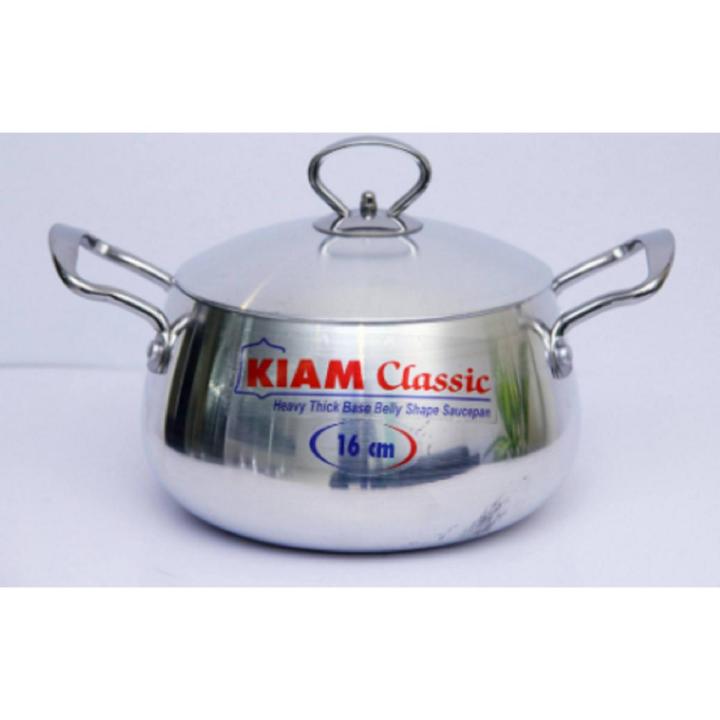 Kiam Classic Belly Shape Saucepan 16 Cm - Timeless Design For ...