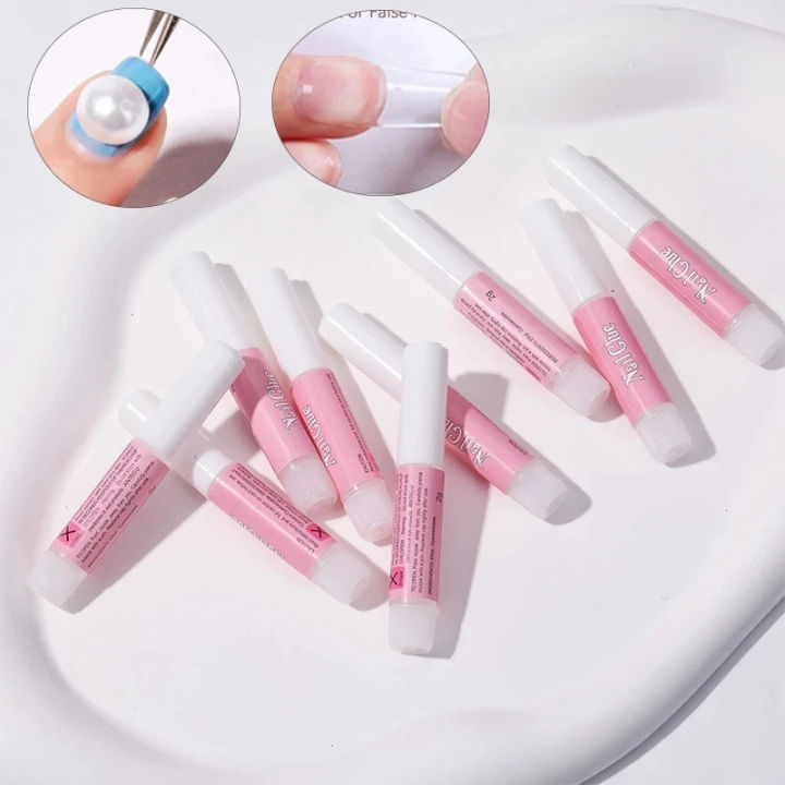 Super Strong Nail Glue Set For False Nail Tips Acrylic Nails Press On ...
