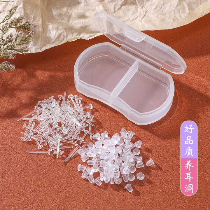 【Innovative design】Transparent Invisible Flat Needle Ear Stick Ear Plug ...