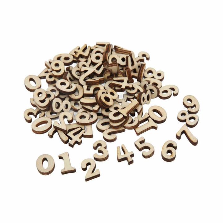 （New）BoBa 100Pc Wooden Number Natural No Burr afe Convenient Portable ...
