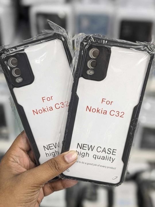 For Nokia C32 Cases Shockproof Airbag Bumper Soft Back Transparent ...