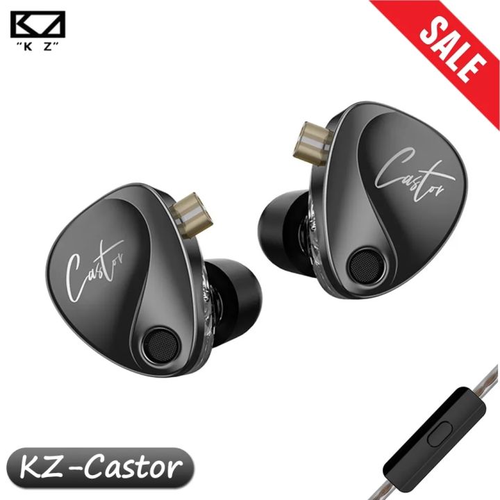 KZ Castor HiFi Earphone 2 Dynamic High-end Tunable balanced Armature Earphones Monitor Headphone ...
