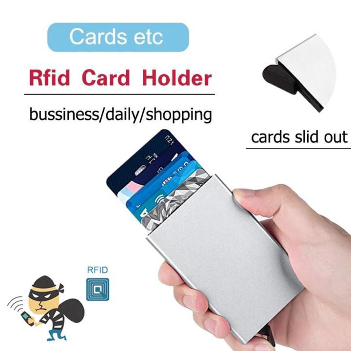 Anti Theft Smart Wallet Automatic Pop Up Slide Out RFID Blocking ...