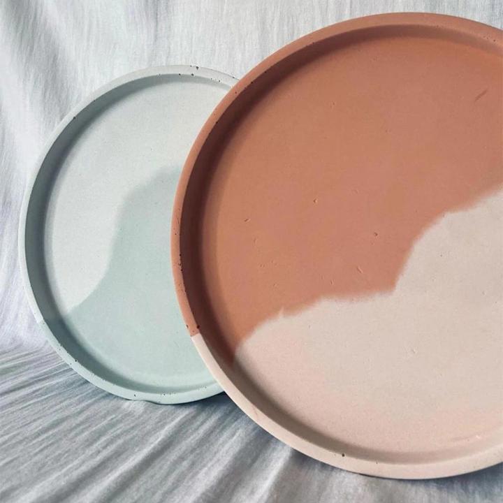 【Hot demand】 Mold Tray Concrete Mold Terrazzo Round Plate Concrete ...