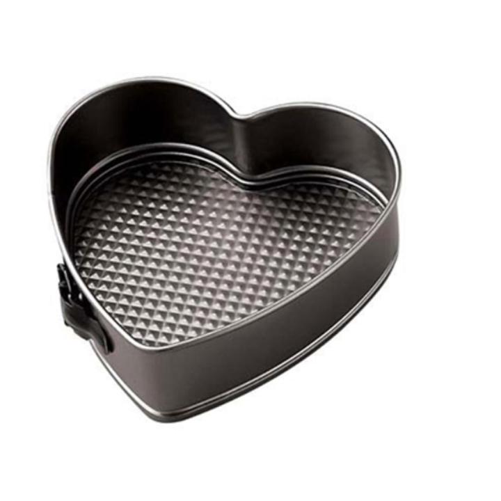 7 Inch Heart Shape Non-Stick Cake Pan Bread Mold - Black | Daraz.com.bd