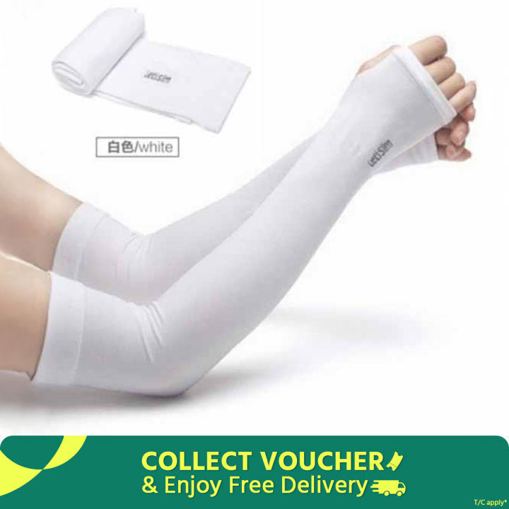 Hand Sleeves Uv Outdoor Sports Sun Protection - White Color: Sun ...