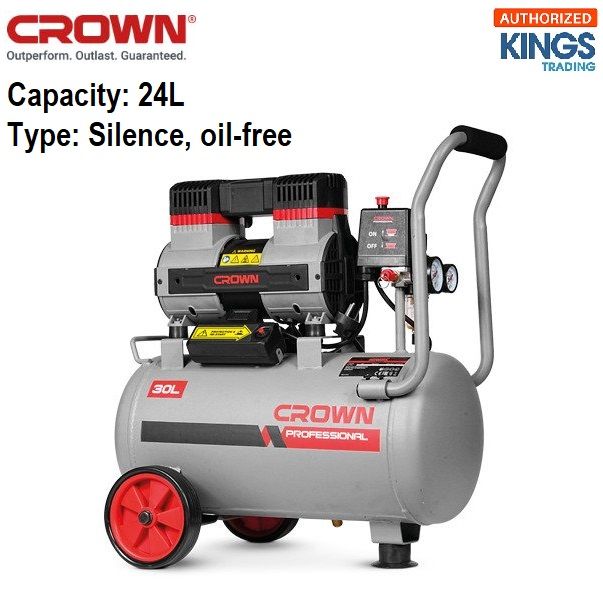 CROWN 24L Oil-Free Air Compressor, Silence Air Compressor for Dental ...