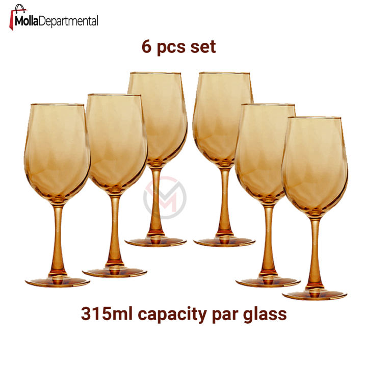 6 PCS coke GLASS GOBLETS, EJ6135HA, 315ML | Daraz.com.bd