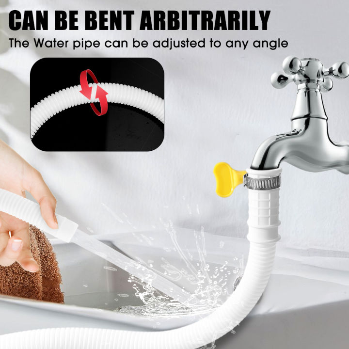 Washing Machine Inlet Pipe Air Conditioning Drain Tube White Extension ...