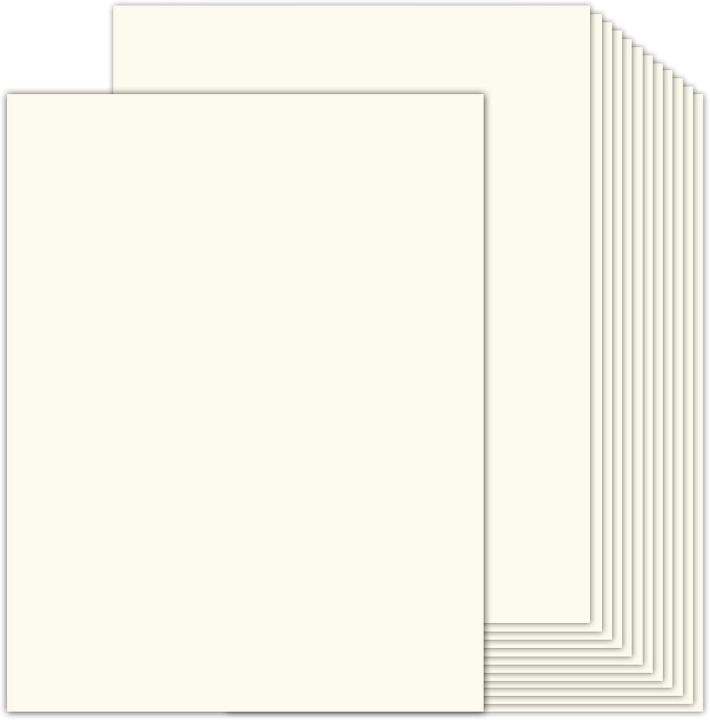 100 Sheets Cream Cardstock 8.5 x 11 Ivory Paper, 120gsm Goefun Off ...