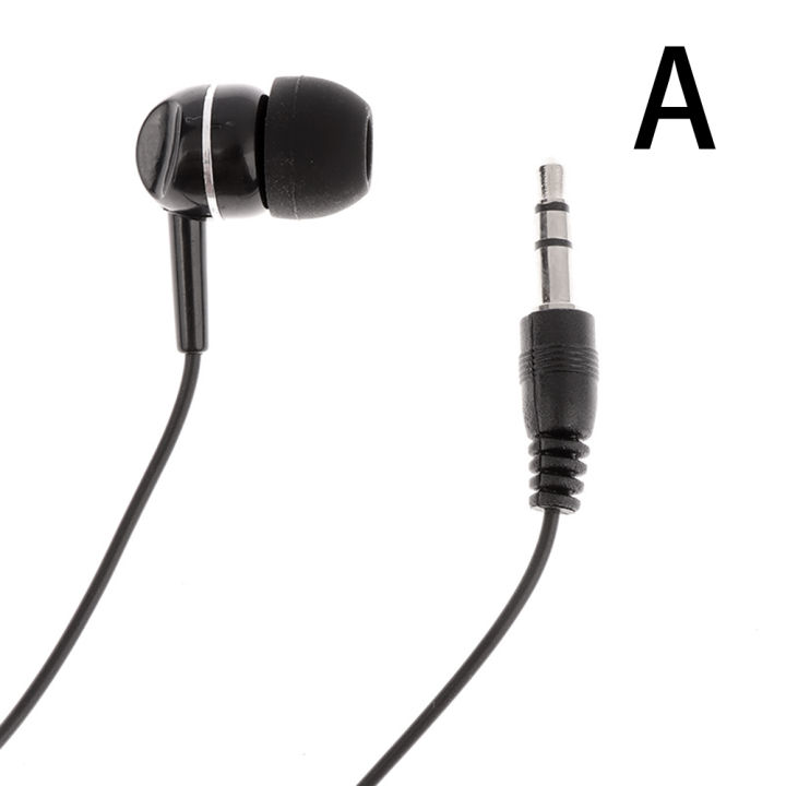 Universal Black 50cm 3.5mm Single Side Mono Earphone In Ear Earbud ...